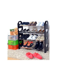 Generic 4 Layer Stackable Shoe Rack Black | Best Price Egypt | Cairo, Giza