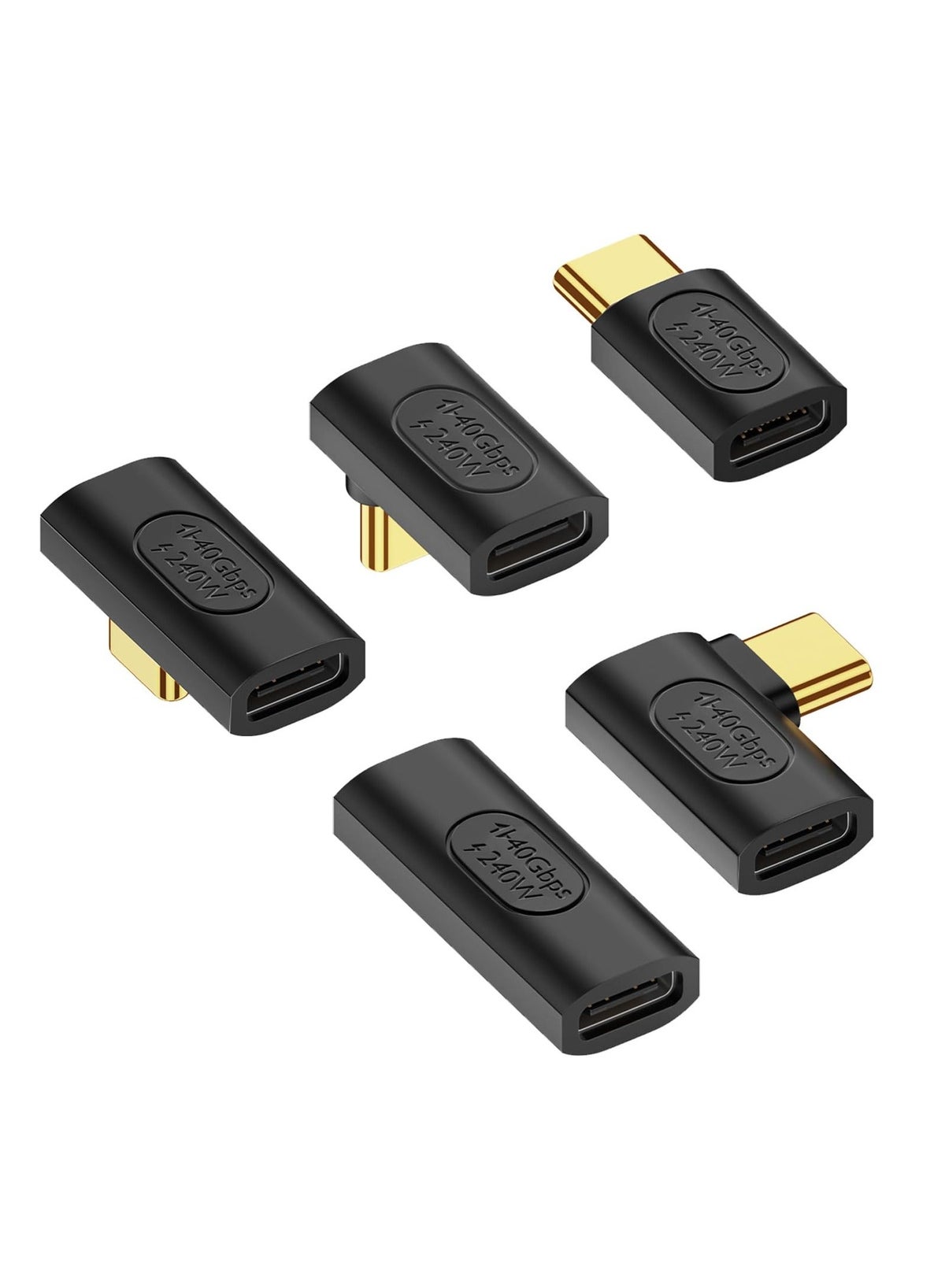 Generic 5 Pack USB C Adapter, Vertical and Horizontal 90 Degree USB ...