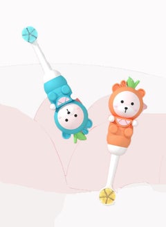 Colgate 2-Piece Sky Blue and Orange Cute Soft Bristle Toothbrush Set ...