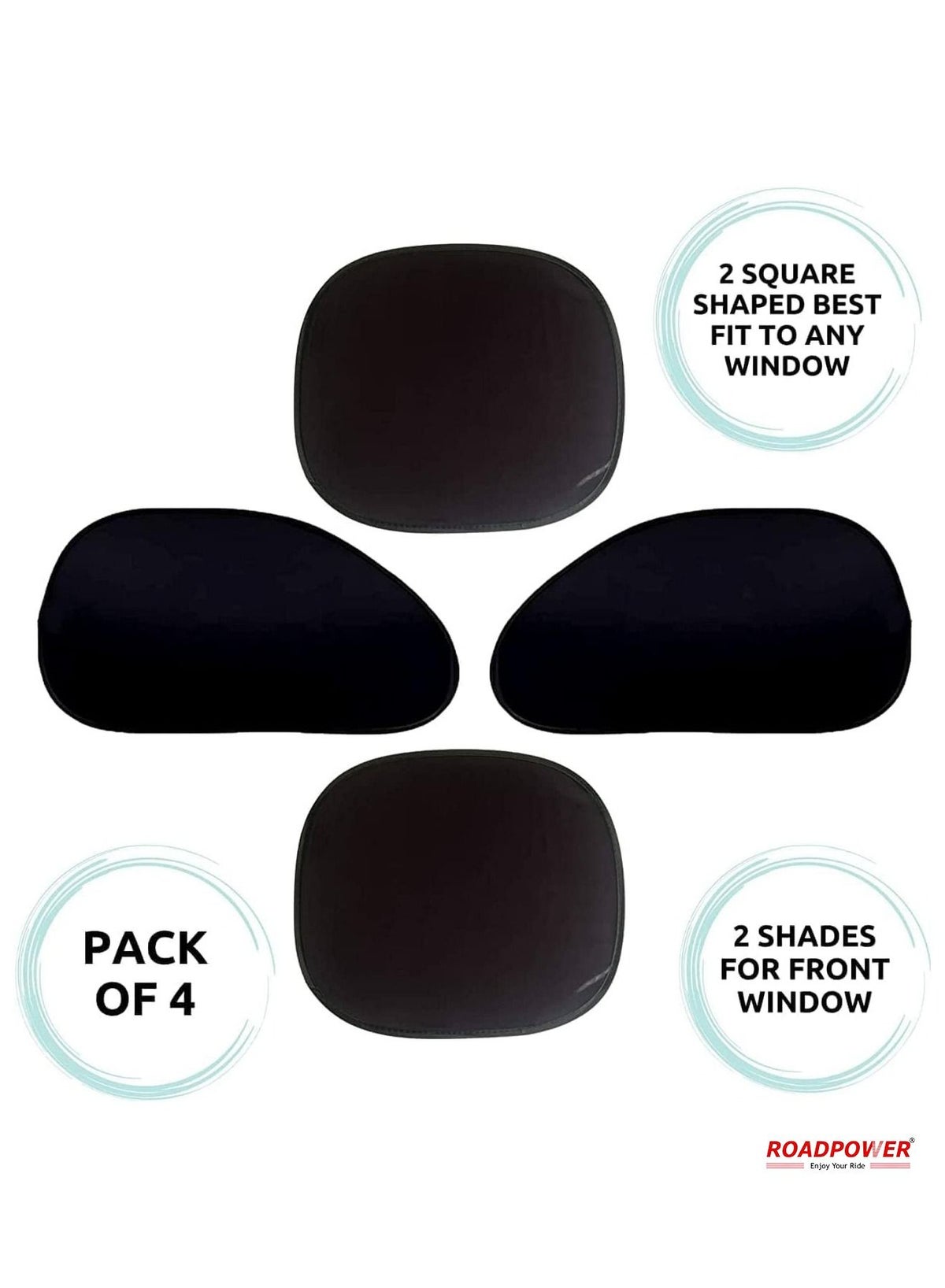 RoadPower Sun Shade For Car Car Screen Sun Protector Pack of 4 | Best ...