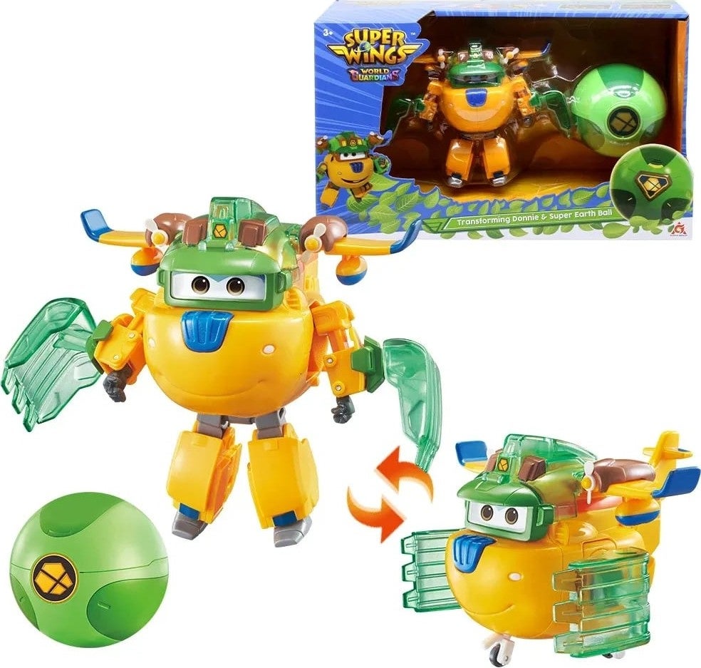 Harika Kanatlar Super Wings Transforming Donnie and Super Sphere Earth ...