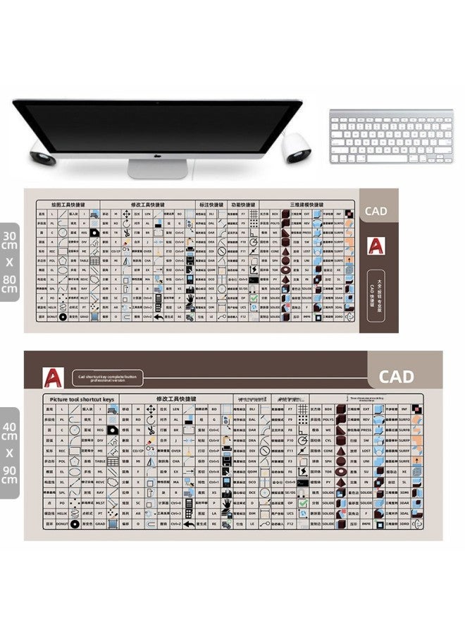 Generic Free Shipping Cad Shortcut Keys Mouse Pad Cad Shortcut Keys ...