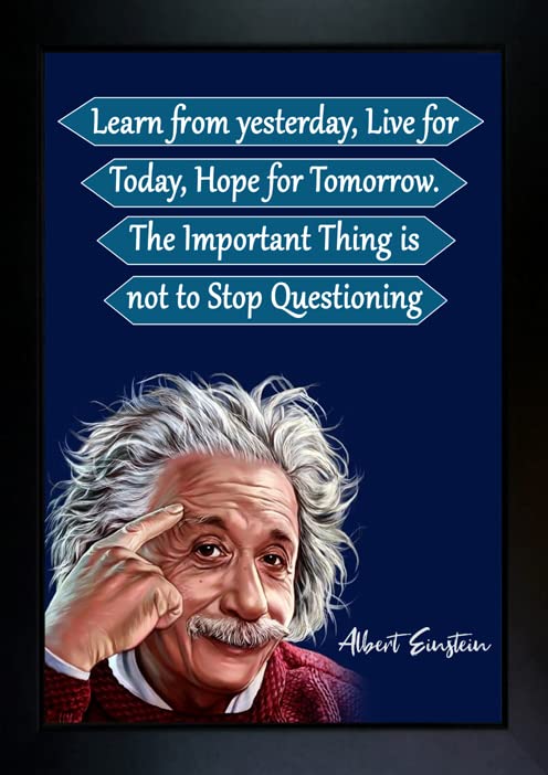FRAME WALA FRAME WALA Motivational Wall Frame Albert Einstein Photo ...