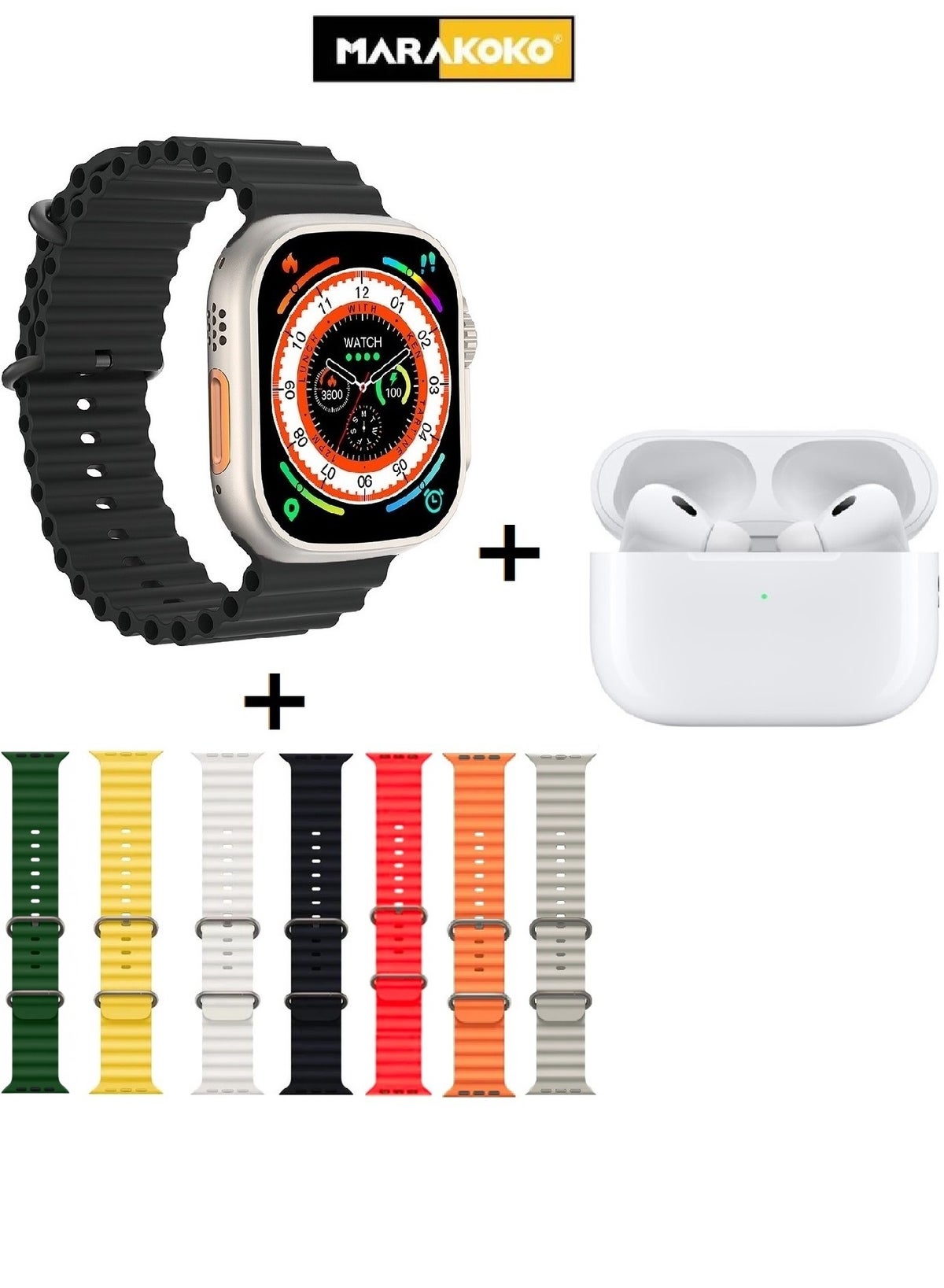 Marakoko The smart package, the Ultra Watch, supports wireless charging ...