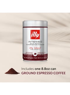 Illy Illy Intenso Ground Espresso Coffee, Bold Roast, Intense, Robust ...