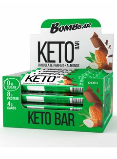 BOMBBAR Protein Keto Bar with Chocolate Parfait and Almonds 12x40g UAE ...