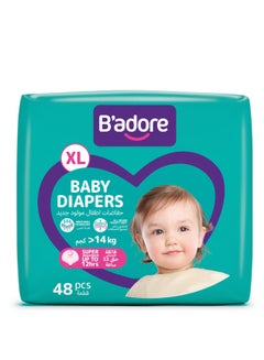 b'adore. Baby Diapers Extra Large Over 14Kg 48 Pieces | Best Price UAE ...