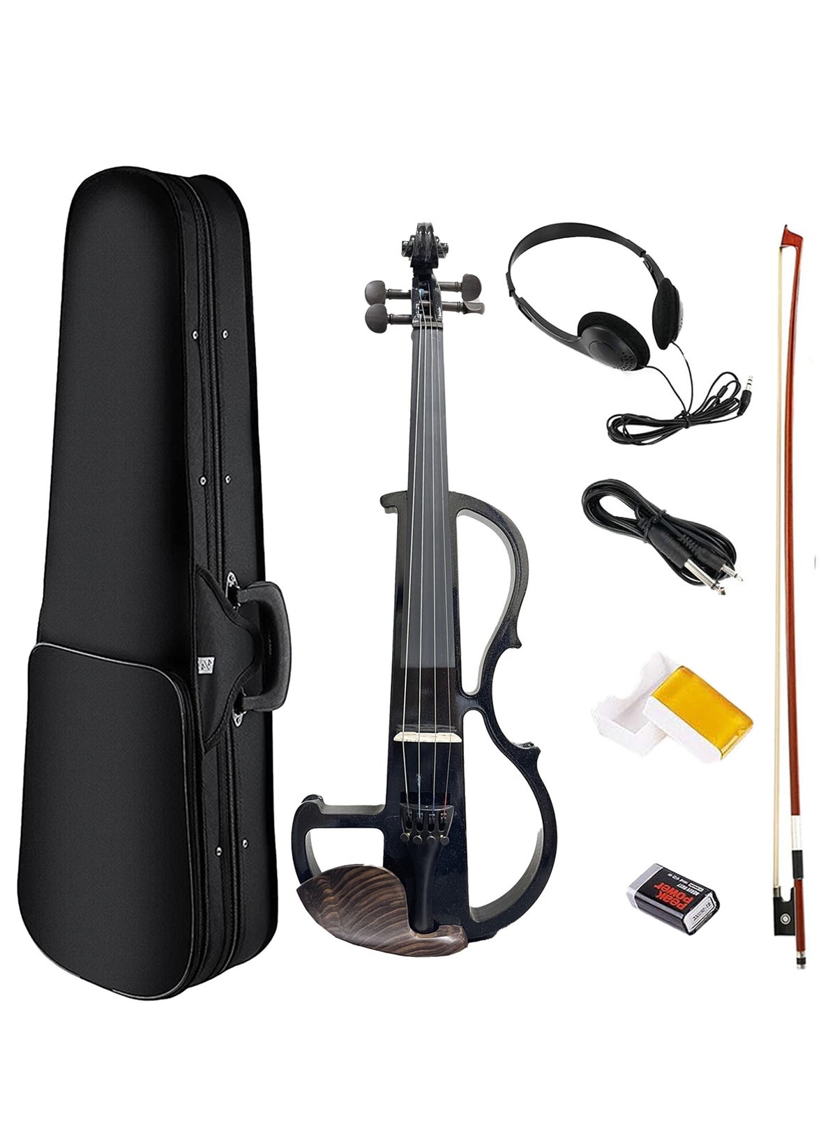 Mike Music Electric Violin Full Size 4/4, Silent Electric Violin Set ...