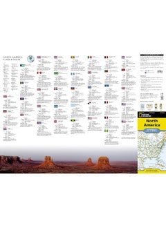 National Geographic North America Map (Folded with Flags and Facts ...
