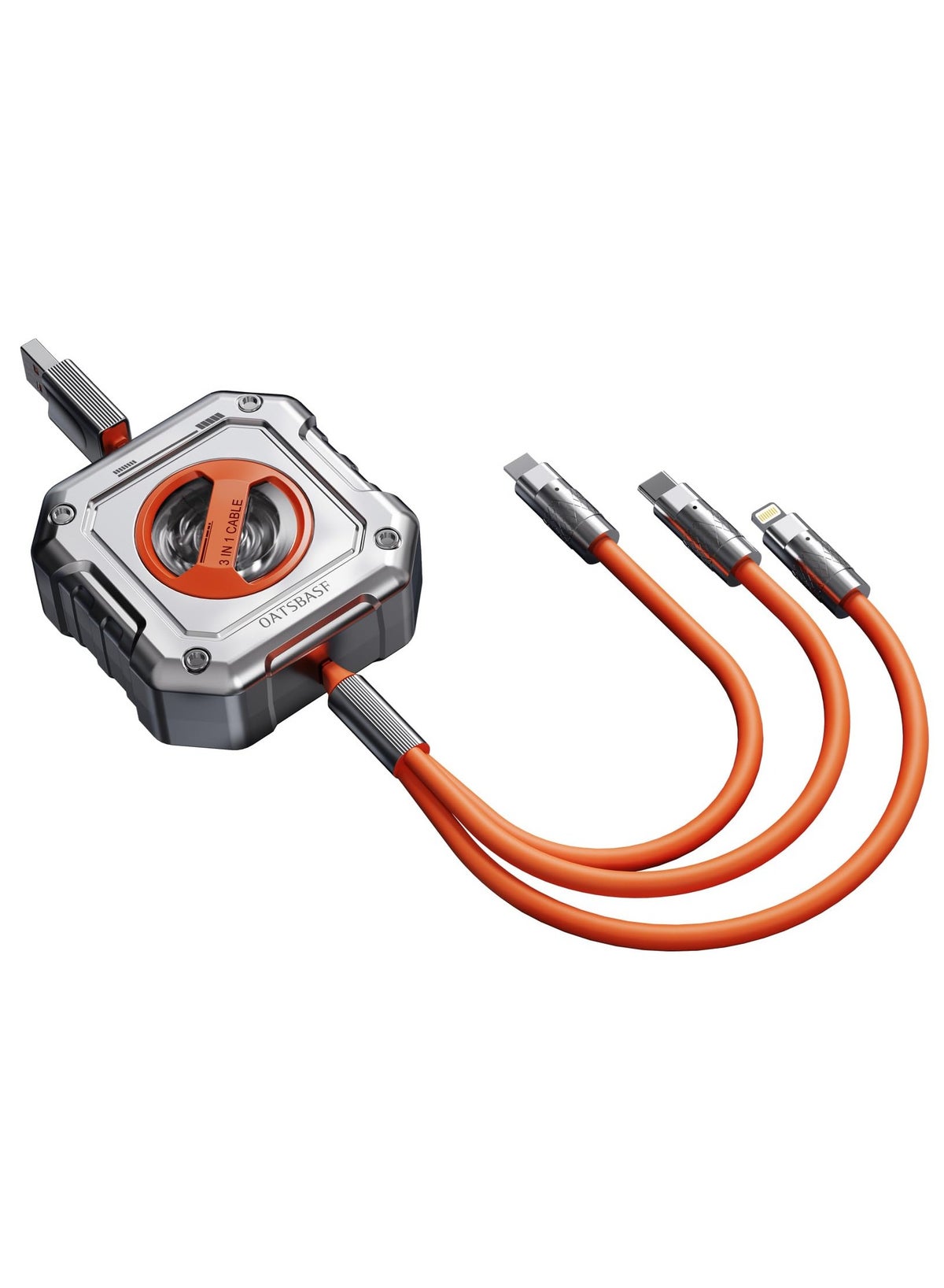 SYOSI 2023 Upgraded Multi Charging Cable, 3 in 1 Retractable USB ...