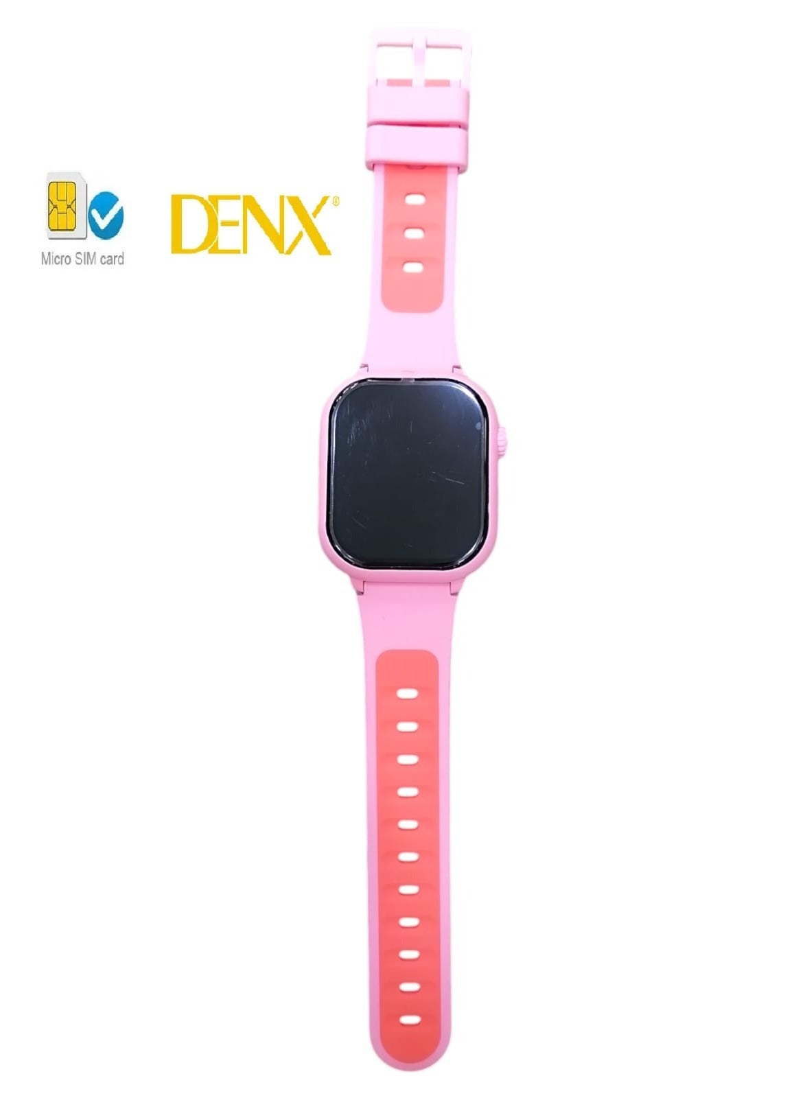 Denx Smart watch for children with a SIM card and 4G network, pink ...