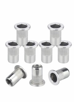 Excefore M6 Nut, 50 Pcs M6 Stainless Steel Rivet Nut, Flat Head ...