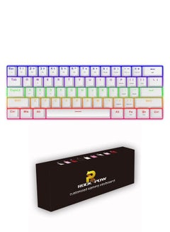 Rock Pow Rock Pow 60% Hotswap Mechanical Feeling Gaming Keyboard with ...
