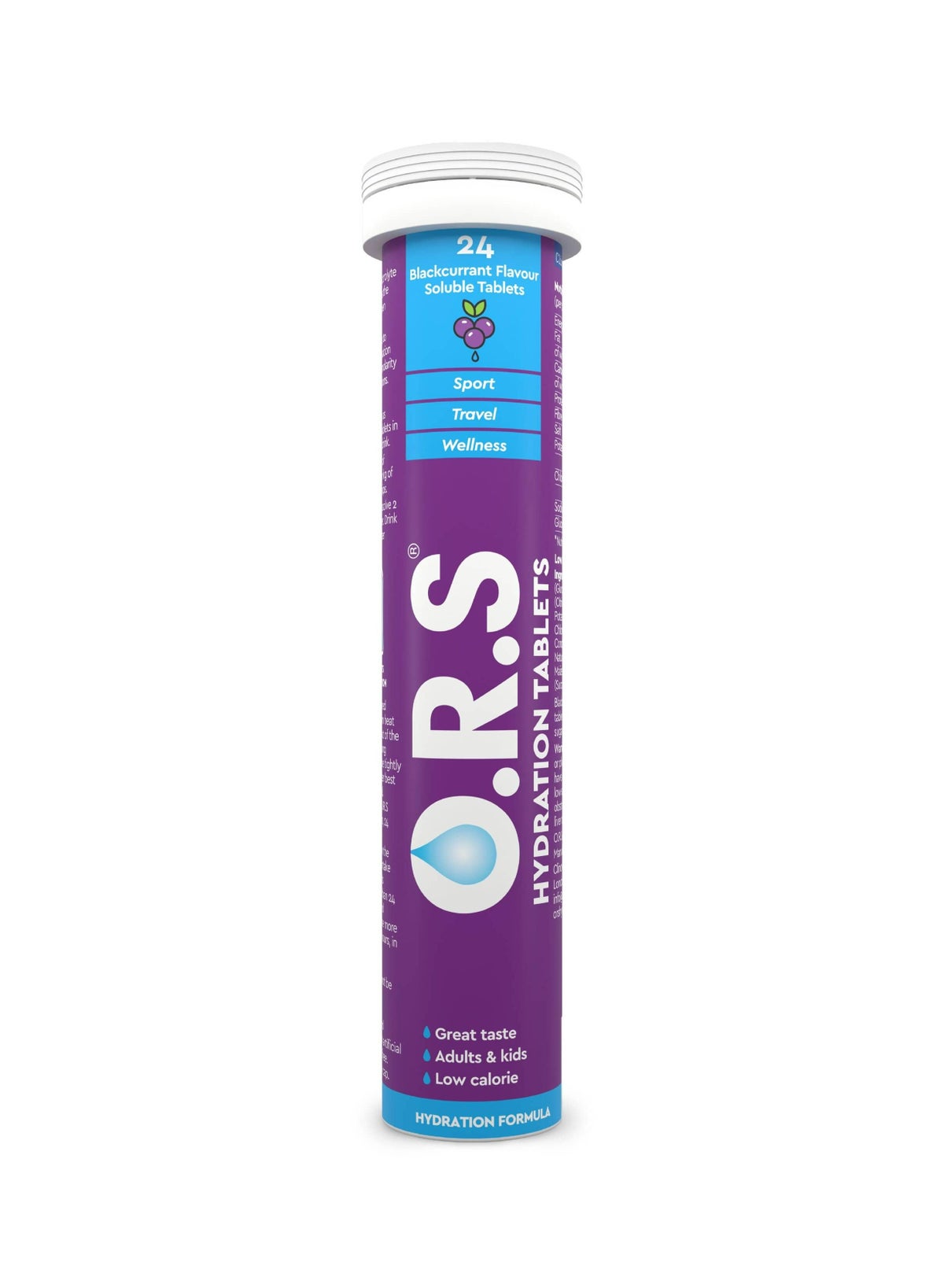 ORS Ors Hydration Tablets With Electrolytes, Black Currant Flavor - 24 ...