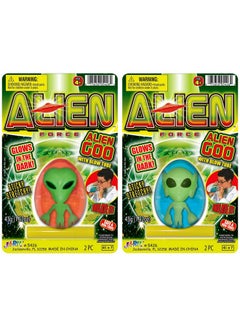 Ja-Ru Glow In The Dark Alien Egg Slime (2 Eggs) Kids Inflatable Neon ...