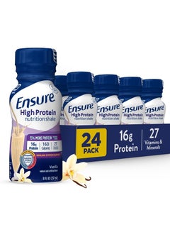 Ensure High Protein Vanilla Nutrition Shake With Fiber, 8 Fl Oz (Pack ...