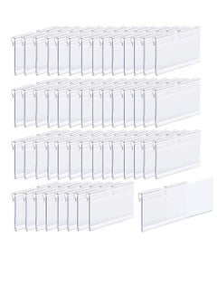 SYOSI 50 Pcs Clear Plastic Bucket Clip Labels For Baskets, Metal Rack ...