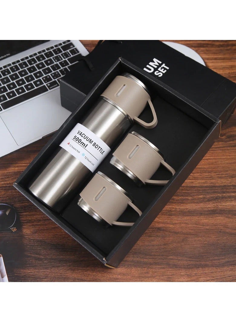 Nessan Stainless Steel Gift Set Vacuum Thermal Mug Flask Bottle with 2 ...