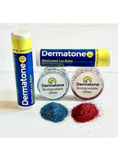 Dermatone Lips & Face Glitter Kit Stocking Stuffer - Holographic Body ...