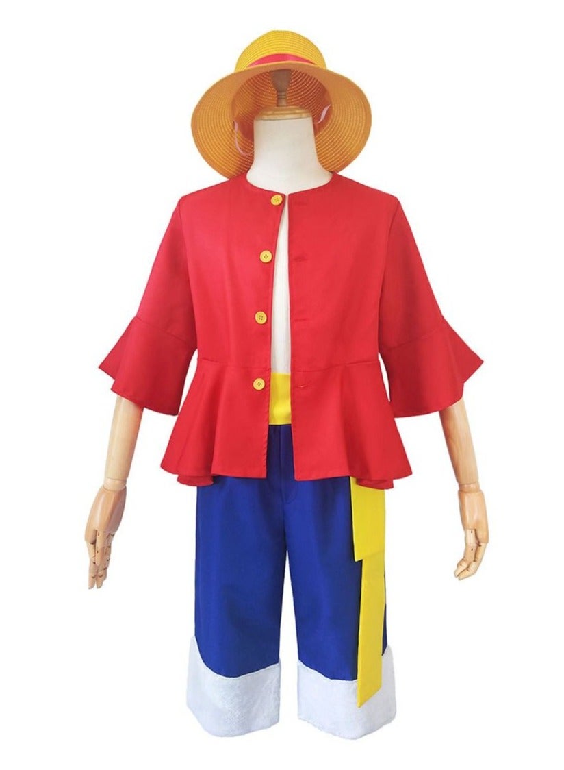 Beauenty One-Piece King Of Cartoon Monkey D Luffy Cosplay Costumes ...