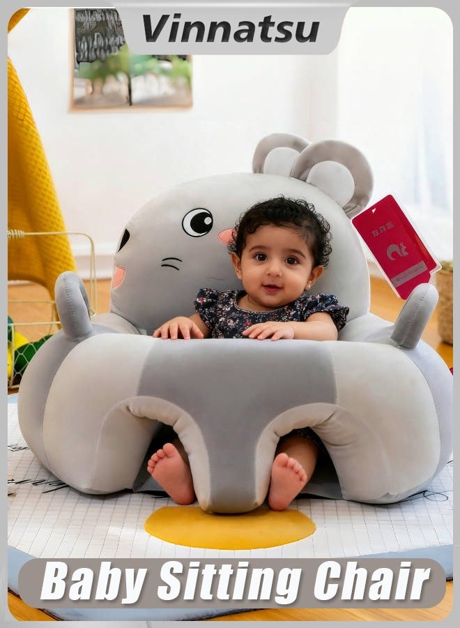 Vinnatsu Baby Sitting Chair Cartoon Cute Mouse Plush Baby Learning Seat ...