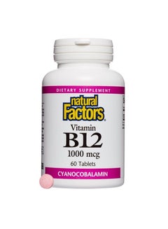 natural Factors , Vitamin B12 Cyanocobalamin 1000 mcg, Supports Energy ...