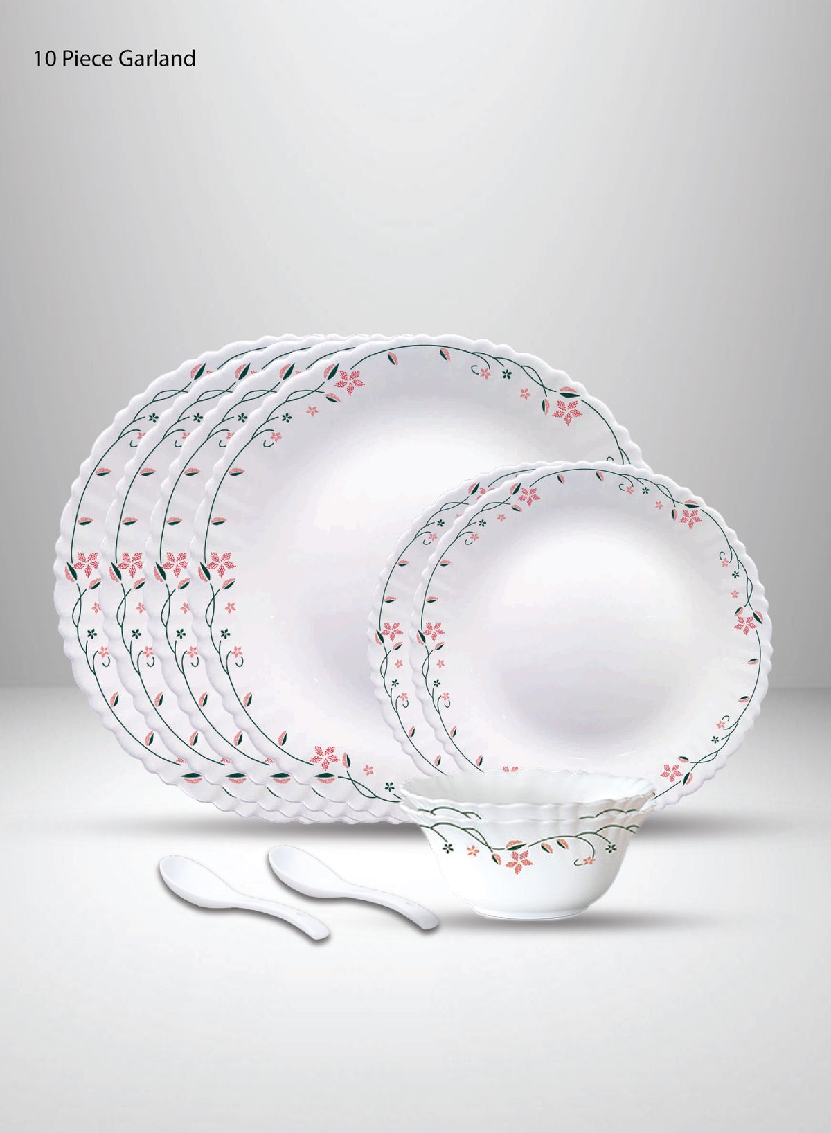 British Chef 10 Pieces Opalware Dinner Set | Microwave & Dishwasher ...