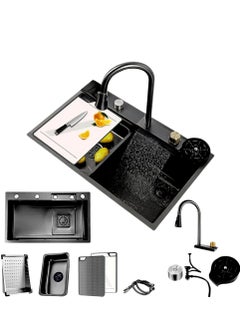 JAMS JAMS Kitchen Sink Stainless Steel Sink Flying Rain Waterfall ...