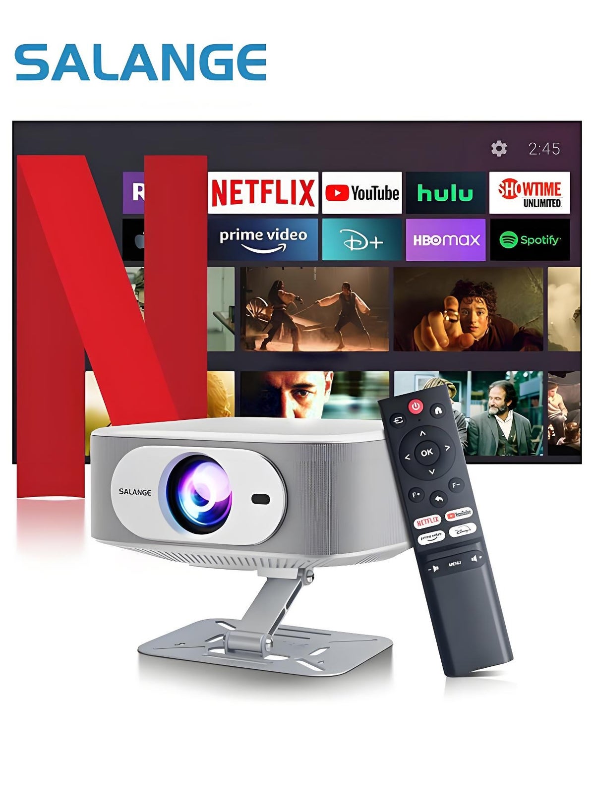 Salange P92 MAX Projector 4K, Netflix Licensed Smart Android 13 NTV ...
