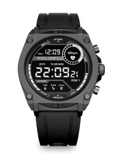 POLICE My Avatar IP Gun Alloy Case Black Silicone Strap Gents ...