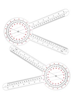 SYOSI 12 Inch Goniometer Transparent Orthopedic Angle Ruler Plastic ...