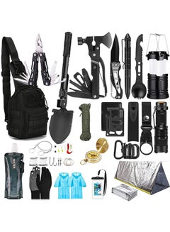 NIBEMINENT Survival Kit 60 Pcs Survival Gear First Aid Kit with ...