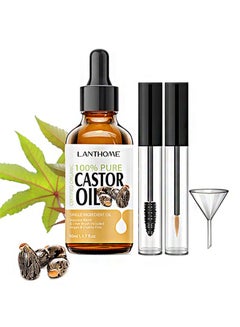 Lanthome Castor Oil for Eyelashes and Eyebrows，Organic Jamaican Black ...