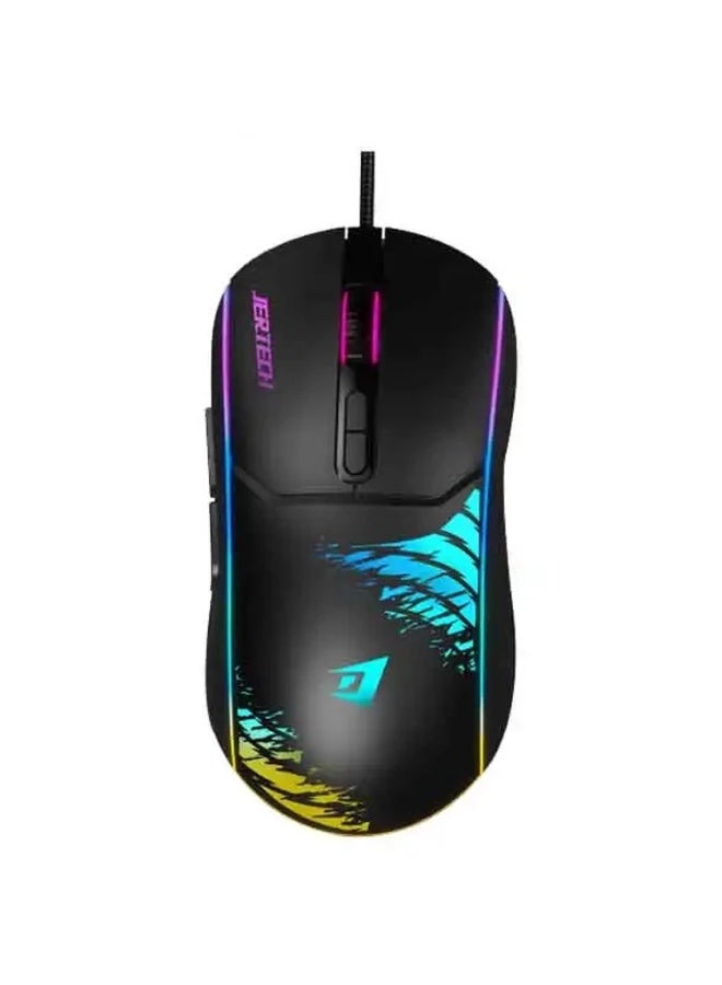 JERTECH SHOOTER XP14 RGB Gaming Mouse - Optical Sensor 3600 DPI - 1000 Hz Polling Rate - Braided ...