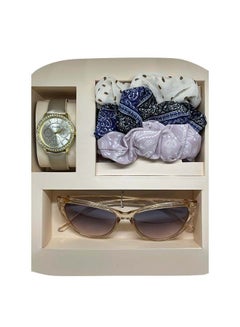 تسوق Mudd وLadies Analog Gold Watch with Matching Sunglasses and Hair ...