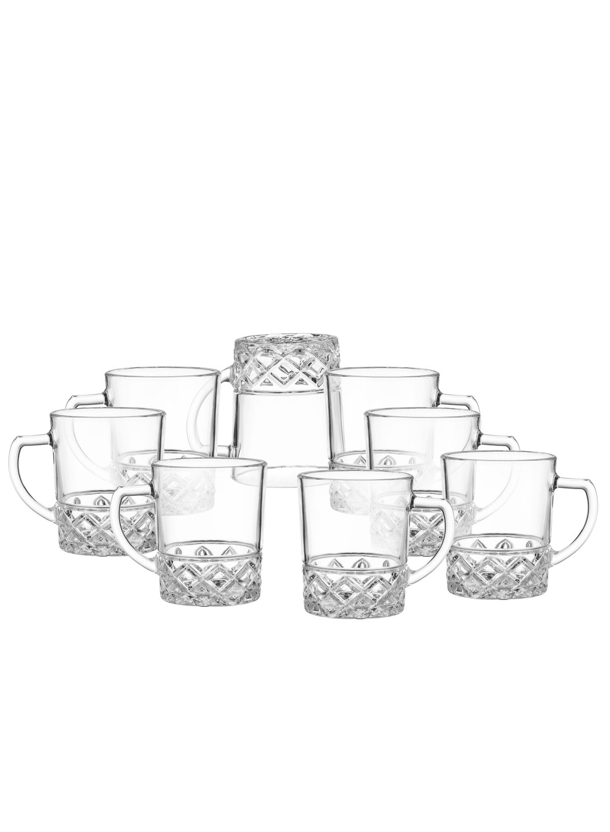 Luminarc Set of 8 clear glass tea cups 240 ml | Best Price KSA | Riyadh ...
