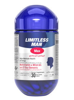 EVA PHARMA Limitless Naturals Man Max Multivitamin Dietary Supplement ...