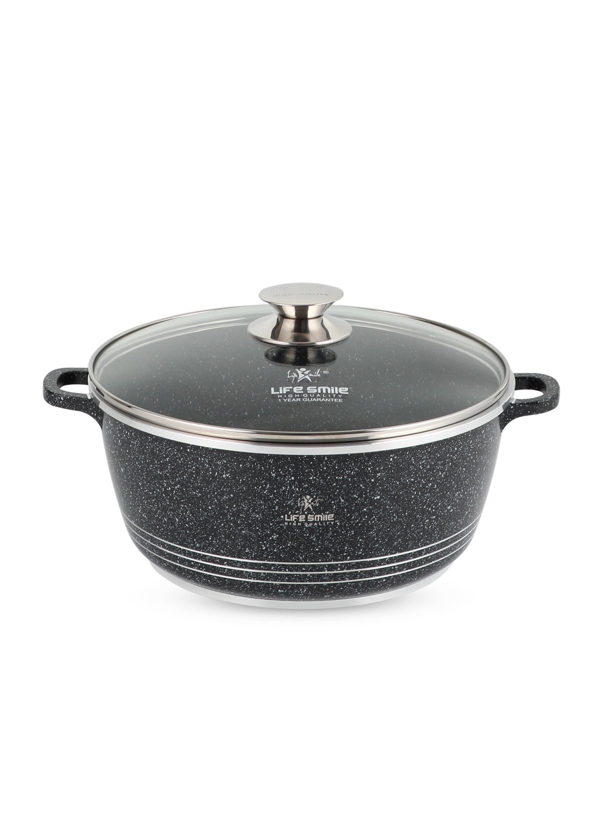 Life Smile 20cm Cooking Pot - Life Smile 2.3L Non stick Pot,Multi Layer ...