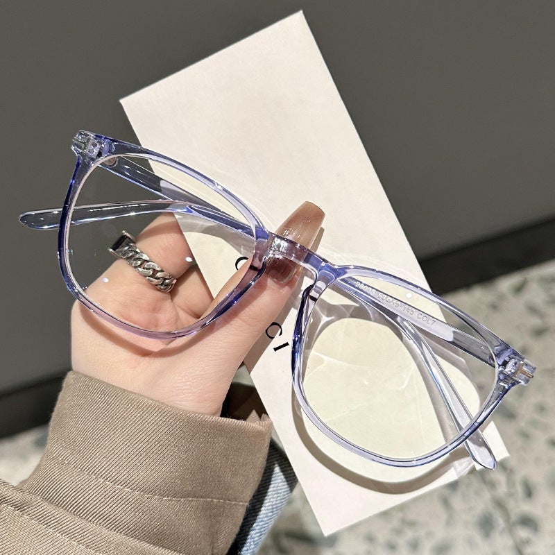 Generic Black Frame Plain Glasses Women'S Myopia-Adjustable High-Level ...