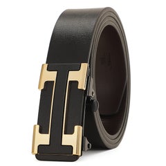 Generic Zodiac Sign PU Belt for Men Automatic BuckleStyle eight gold ...