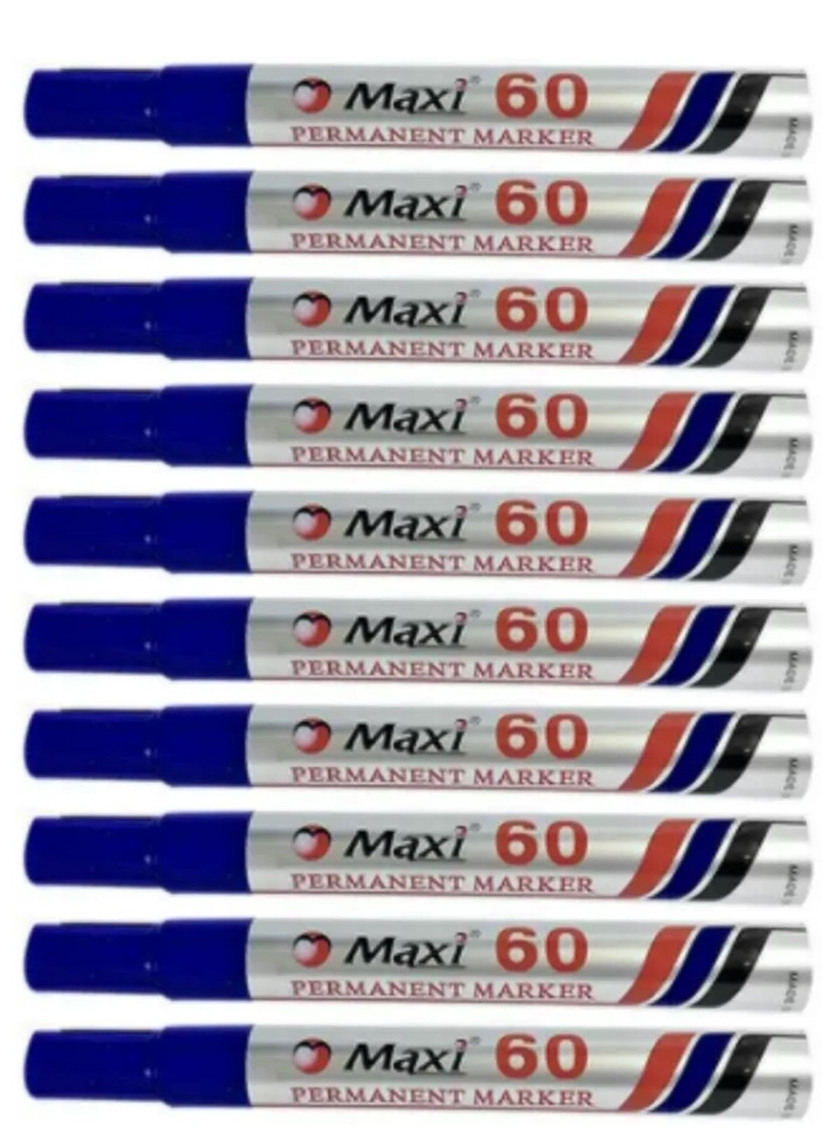Maxi 10-Piece Permanent Marker Bullet Tip Blue Ink | Best Price UAE ...