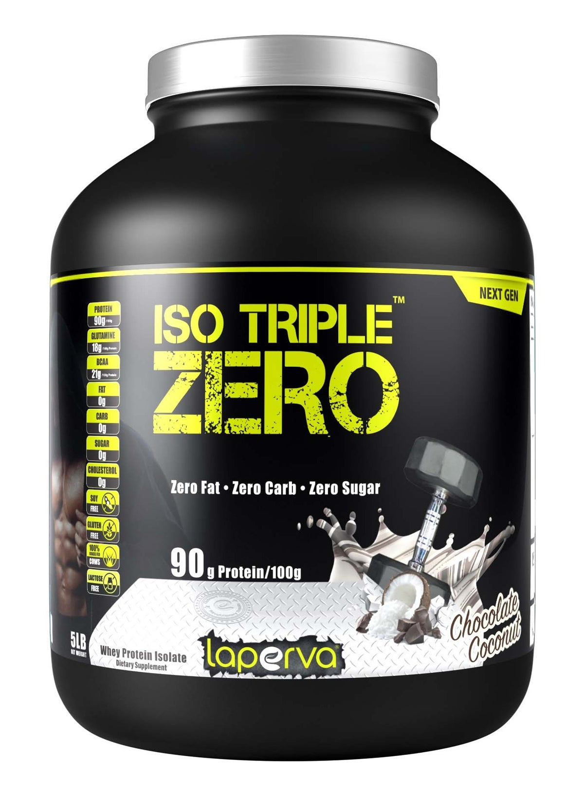 Laperva Laperva Iso Triple Zero Next Generation Whey Protein Isolate- Chocolate Coconut 5 LB ...