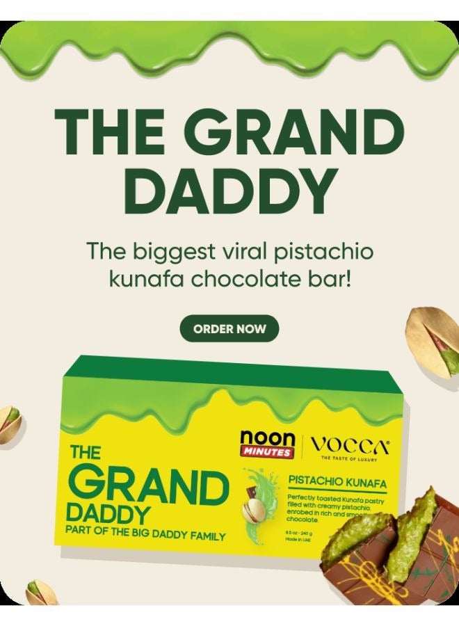 Buy The Big Daddy (Grand Daddy) Pistachio Kunafa Filled Chocolate Bar ...