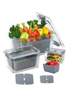 Arabest Refrigerator Organizer, Vegetable Fruit Storage Containers BPA ...