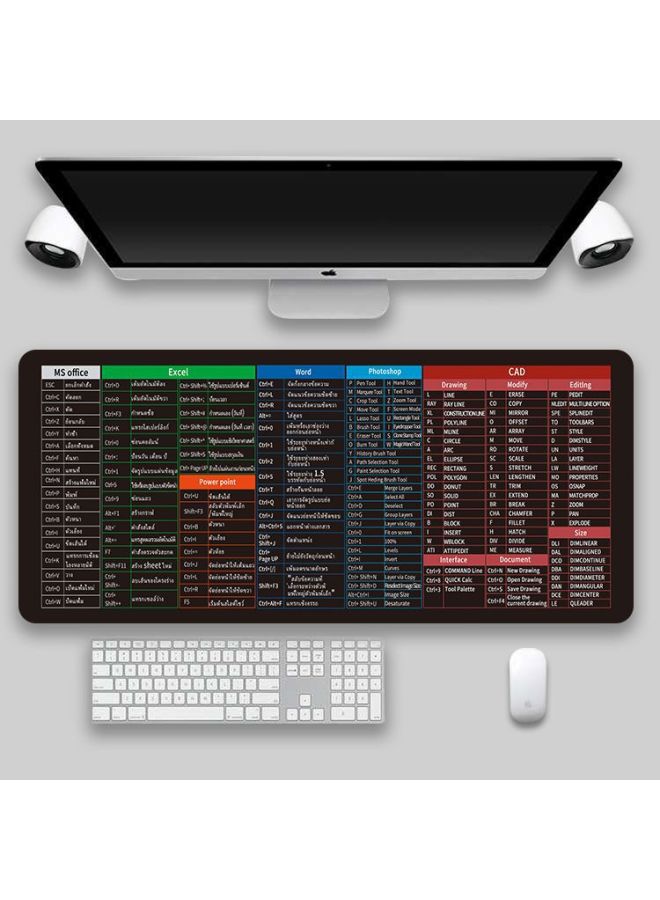 Generic Quick Access Key Mouse Pad Extra Large Thickened Office Desk ...