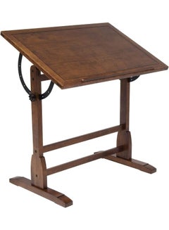 SD STUDIO DESIGNS Vintage Rustic Oak Top Adjustable Drafting Craft ...