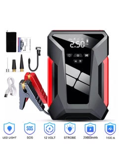 Generic Car Jump Starter with Air Compressor, 39800mAh Battery, LED ...