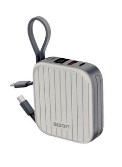 SPON Small-sized 10,000 power bank with two USB + PD ports, a Lightning ...