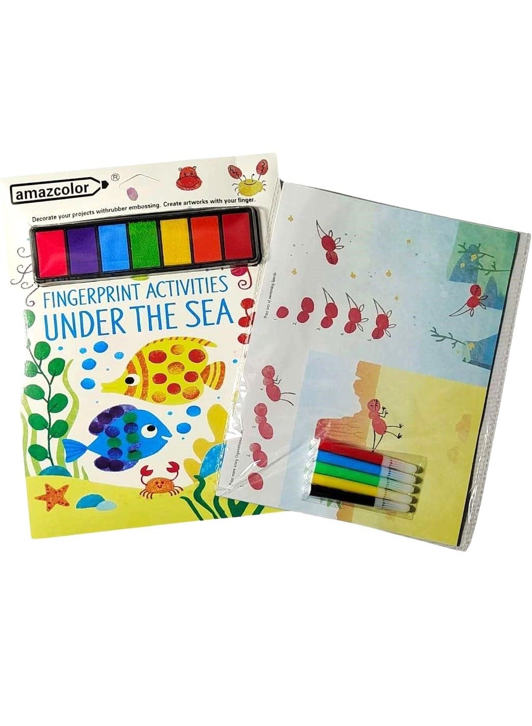 VIO Fingerprint Art Activity Coloring Dot Making Sheets With Pens ...