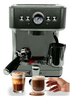 Mebashi MEBASHI Espresso Coffee Machine - 2.2L, 20 Bar ULKA Pump, Thermo Block Heating, Auto ...